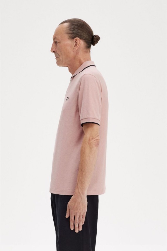 Fred Perry M7729 Crepe Pique Zip Neck Polo Polo Shirts, from ApacheOnline