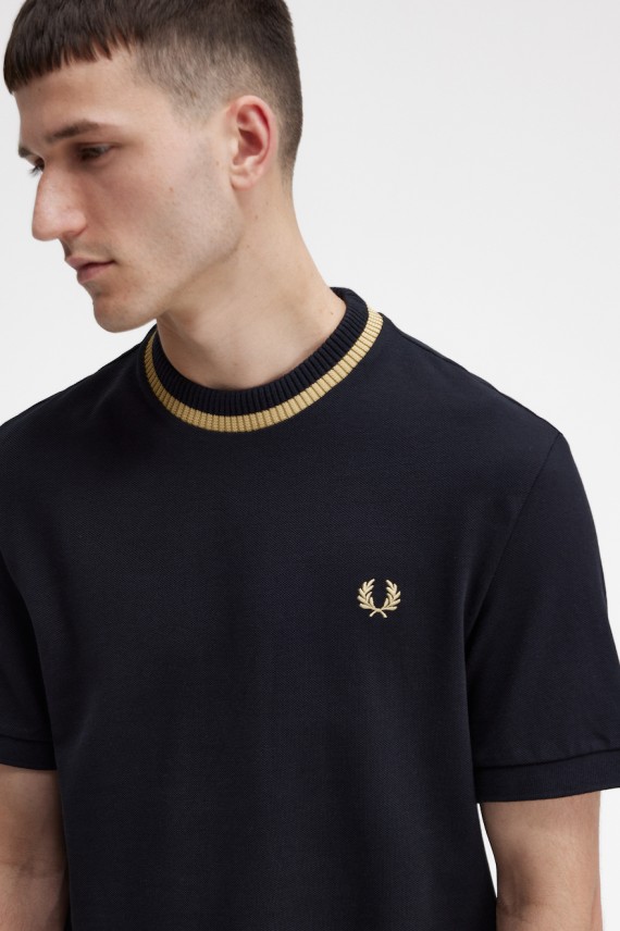Fred Perry M7 Crew Neck Pique T Shirt T-Shirts, from ApacheOnline
