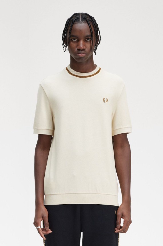 Fred Perry M7 Crew Neck Pique T Shirt T-Shirts, from ApacheOnline