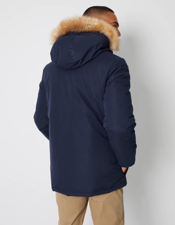 Threadbare Mansion Navy Showerproof Parka Jacket Jackets, from ApacheOnline