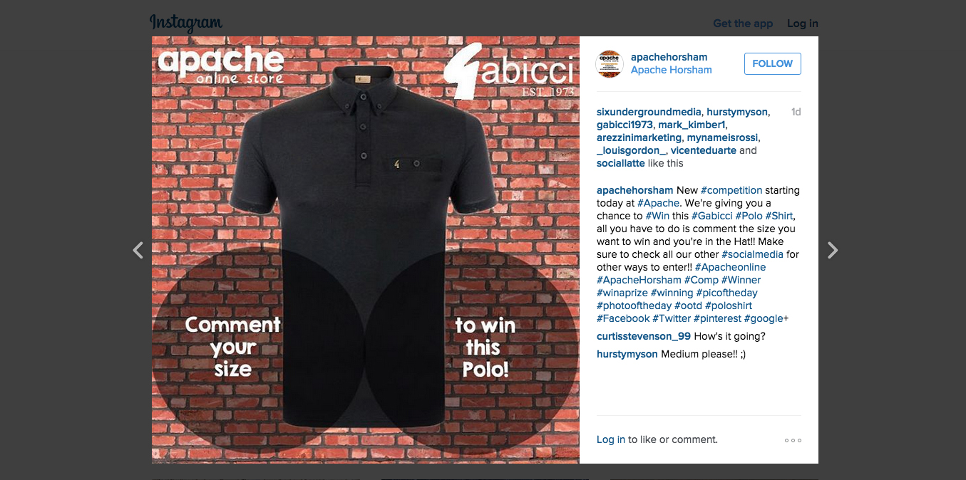 instablog - Apache Online Menswear Blog