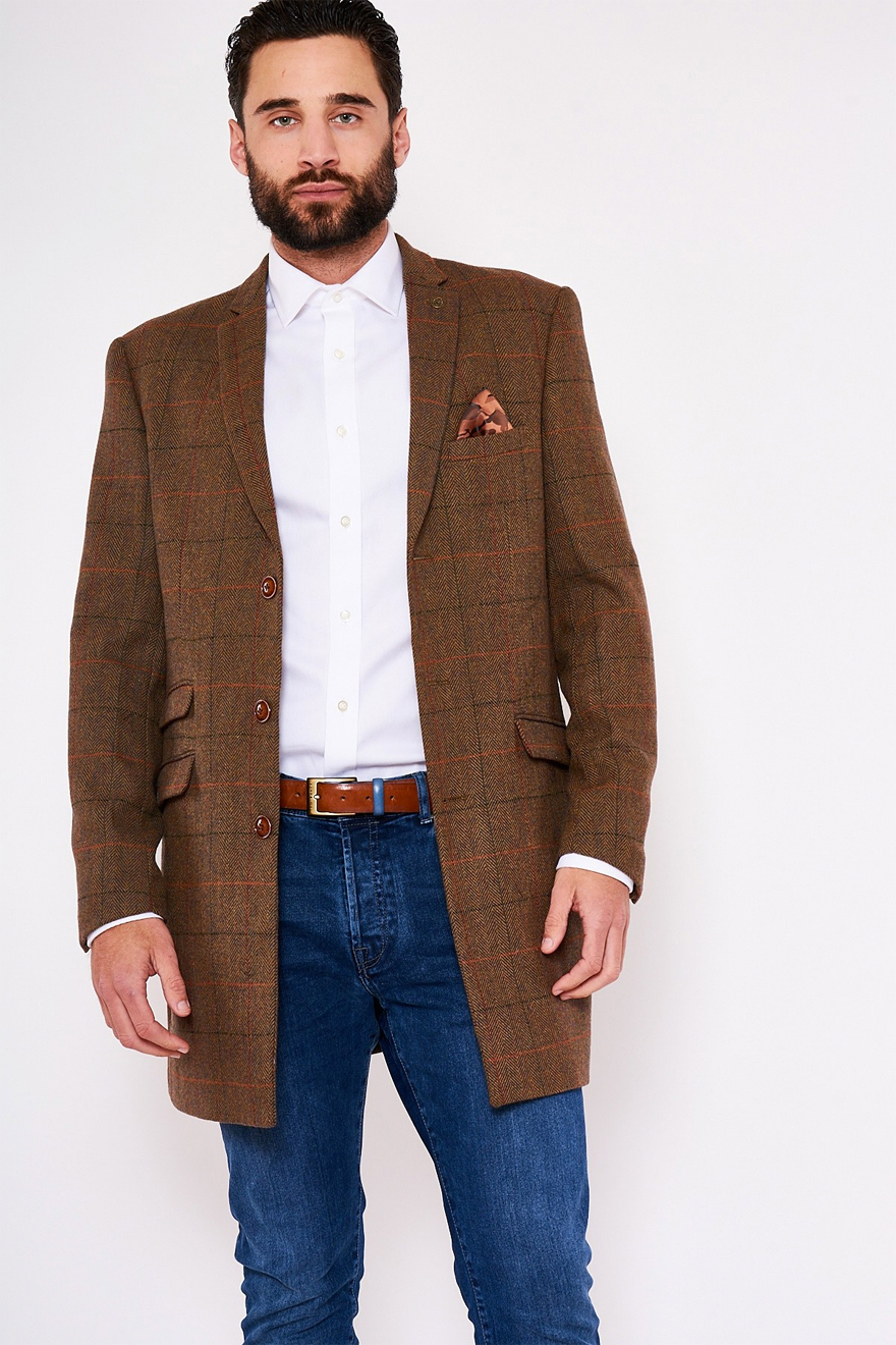 Newton Check Overcoat by Marc Darcy - Apache Online Menswear Blog